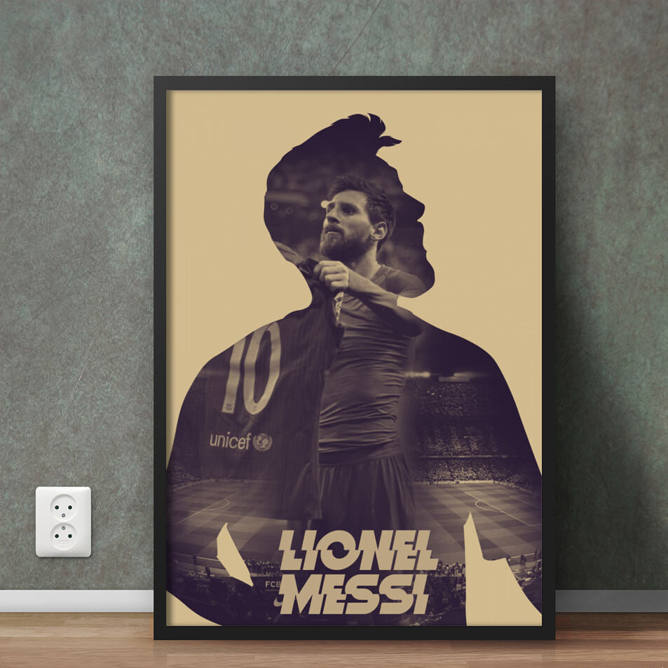 Lionel Messi Jersey Celebration - Double Exposure Art – Decor Your Walls
