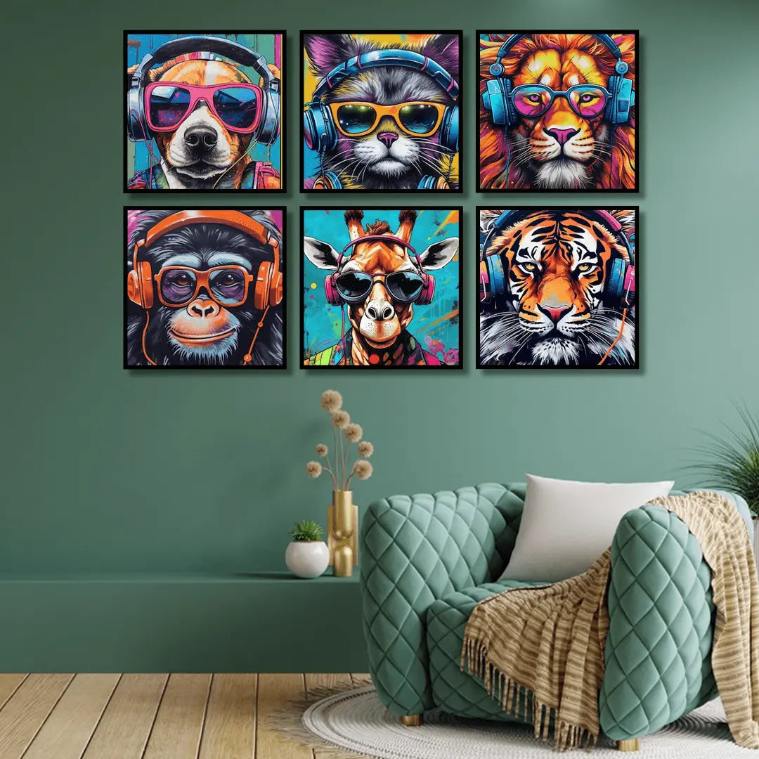 Animal Gaming Poster (6Panel) Wall Art – Decor Your Walls
