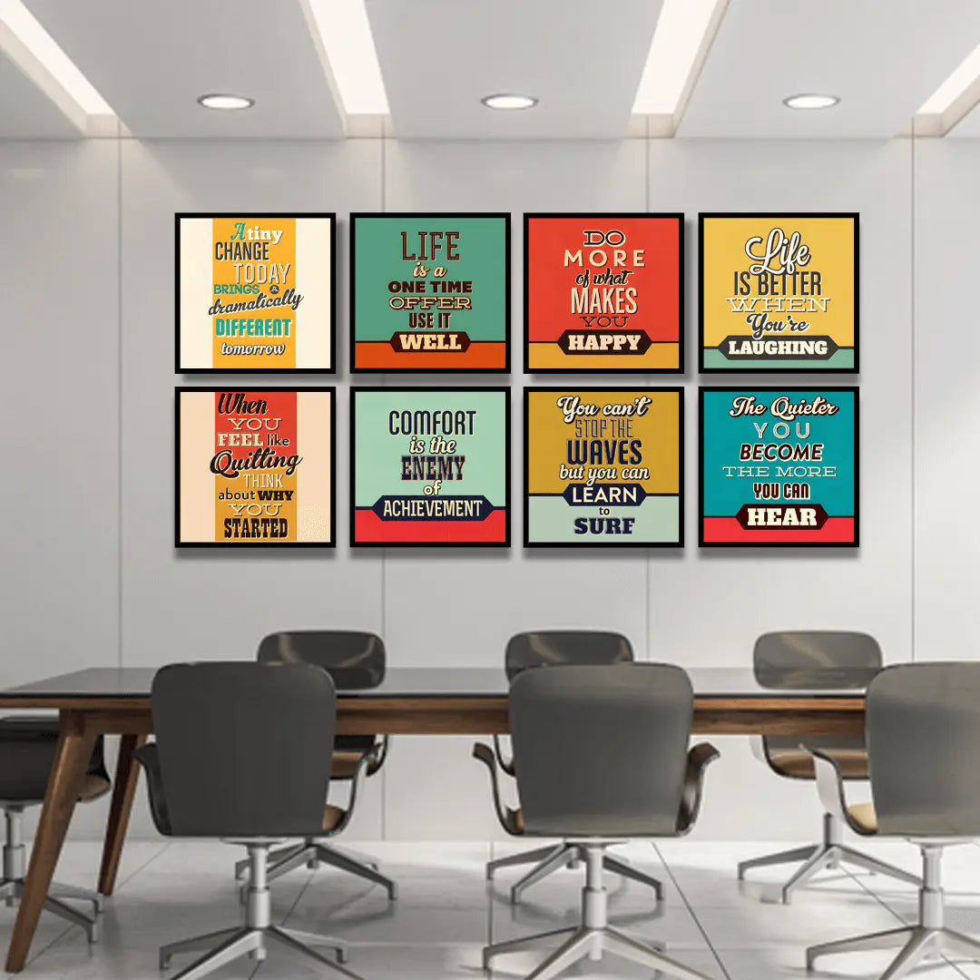 FRIENDS OFFICE AUTOMATION Motivational (8Panel) Wall Art – Decor Your Walls
